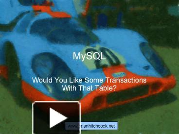 MySQL presentation | free to download