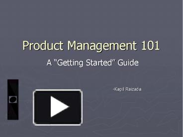 Product Management 101 presentation | free to download