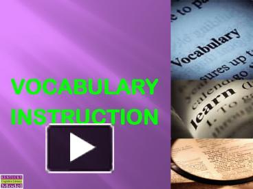 VOCABULARY presentation | free to view
