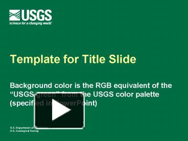 PPT – Template for Title Slide PowerPoint presentation | free to ...