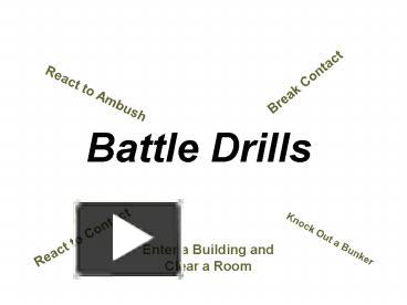 Battle Drills presentation | free to view