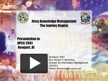 PPT – Army Knowledge Management The Journey Begins PowerPoint ...