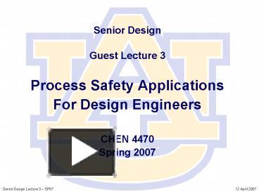 PPT – Senior Design PowerPoint presentation | free to download - id ...