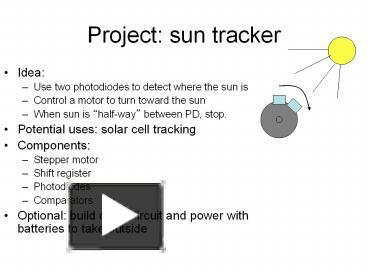 Project: sun tracker presentation | free to download
