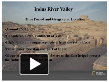 Indus River Valley presentation | free to download