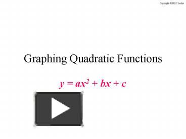 PPT – Graphing Quadratic Functions PowerPoint presentation | free to ...