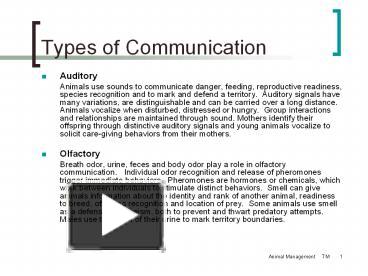 Types of Communication presentation | free to download