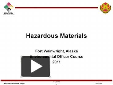 Hazardous Materials presentation | free to view