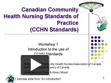 Canadian Community Health Nursing Standards of Practice (CCHN Standards ...