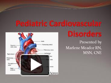 Pediatric Cardiovascular Disorders presentation | free to view