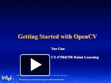 OpenCV Status Update presentation | free to download