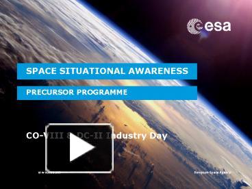 Space Situational Awareness presentation | free to download