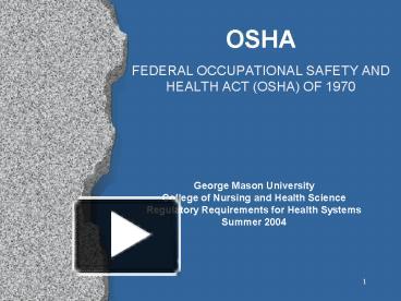PPT – OSHA PowerPoint presentation | free to view - id: 43c3ef-ZTZmZ