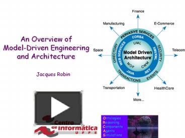 PPT – An Overview of Model-Driven Engineering and Architecture ...