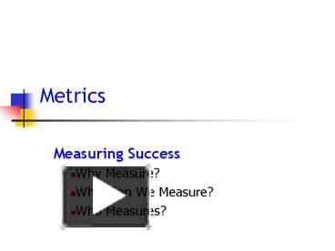 Metrics presentation | free to download