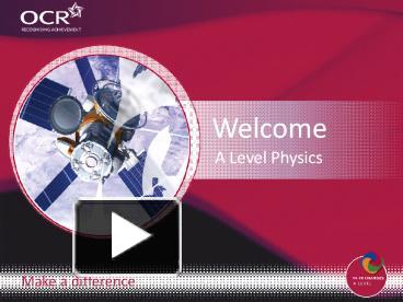 A Level Physics presentation | free to download