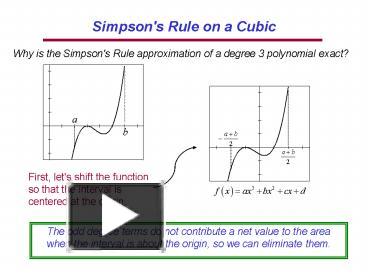 PPT – Simpson's Rule on a Cubic PowerPoint presentation | free to ...