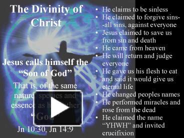 The Divinity of Christ presentation | free to view