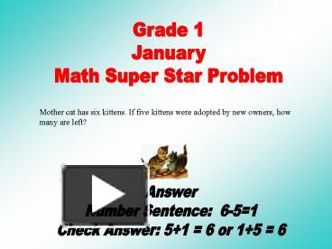 Grade 1 presentation | free to view