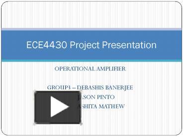 PPT – OPERATIONAL AMPLIFIER PowerPoint presentation | free to view - id ...