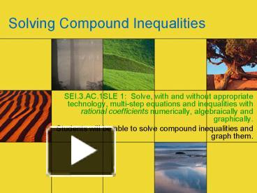 Solving Compound Inequalities presentation | free to download