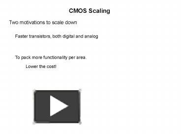 CMOS Scaling presentation | free to download