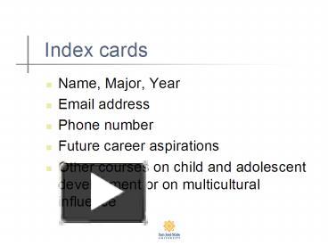 PPT – Index cards PowerPoint presentation | free to view - id: 442b-ODgxZ