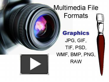 Multimedia File Formats presentation | free to download