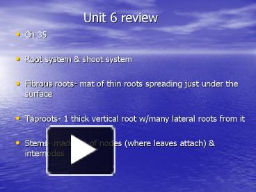 PPT – Unit 6 review PowerPoint presentation | free to view - id: 445c4b ...