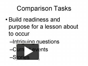 Comparison Tasks presentation | free to download