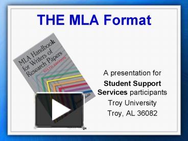 PPT – THE MLA Format PowerPoint presentation | free to download - id ...
