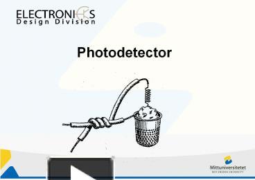Photodetector presentation | free to download