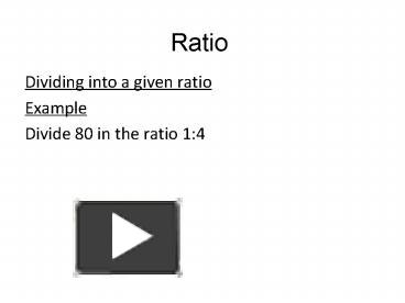 PPT – Ratio PowerPoint presentation | free to download - id: 44899d-Mzc3N