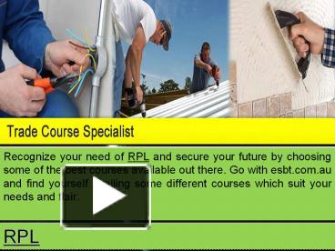 PPT – Recognition of Prior Learning PowerPoint presentation | free to ...