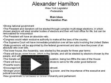 Alexander Hamilton presentation | free to download