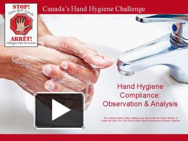 Hand Hygiene Compliance: Observation presentation | free to view