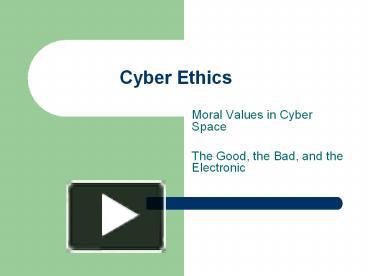 Cyber Ethics presentation | free to download