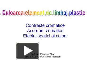 Contraste cromatice presentation | free to view