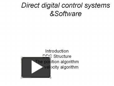 Direct digital control systems presentation | free to download