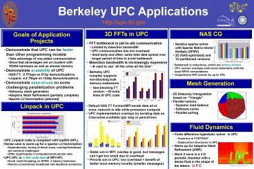 PPT – Berkeley UPC Applications PowerPoint presentation | free to ...