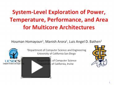 PPT – System-Level Exploration of Power, Temperature, Performance, and ...