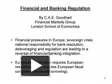 Financial and Banking Regulation presentation | free to download