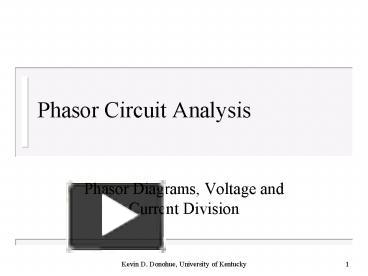 Phasor Circuit Analysis presentation | free to download
