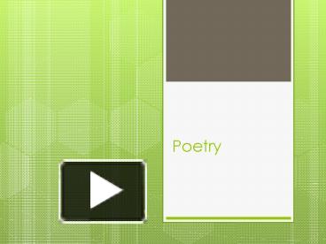 Poetry presentation | free to download