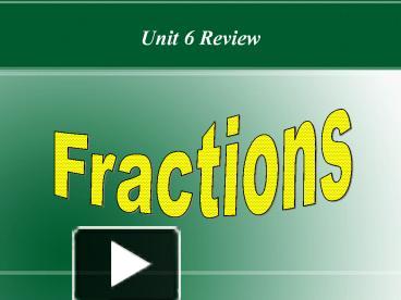 PPT – Unit 6 Review PowerPoint presentation | free to download - id ...