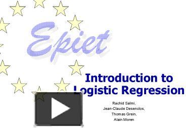 PPT – Introduction to Logistic Regression PowerPoint presentation ...
