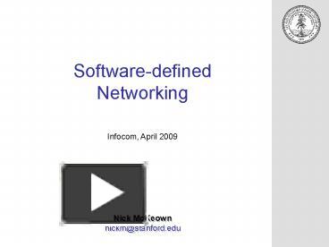 Software-defined Networking presentation | free to download