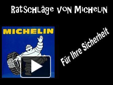 Conseils Michelin presentation | free to view