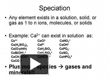 PPT – Speciation PowerPoint presentation | free to download - id ...
