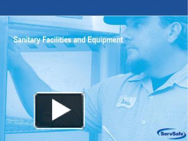 PPT – Sanitary Facilities and Equipment PowerPoint presentation | free ...